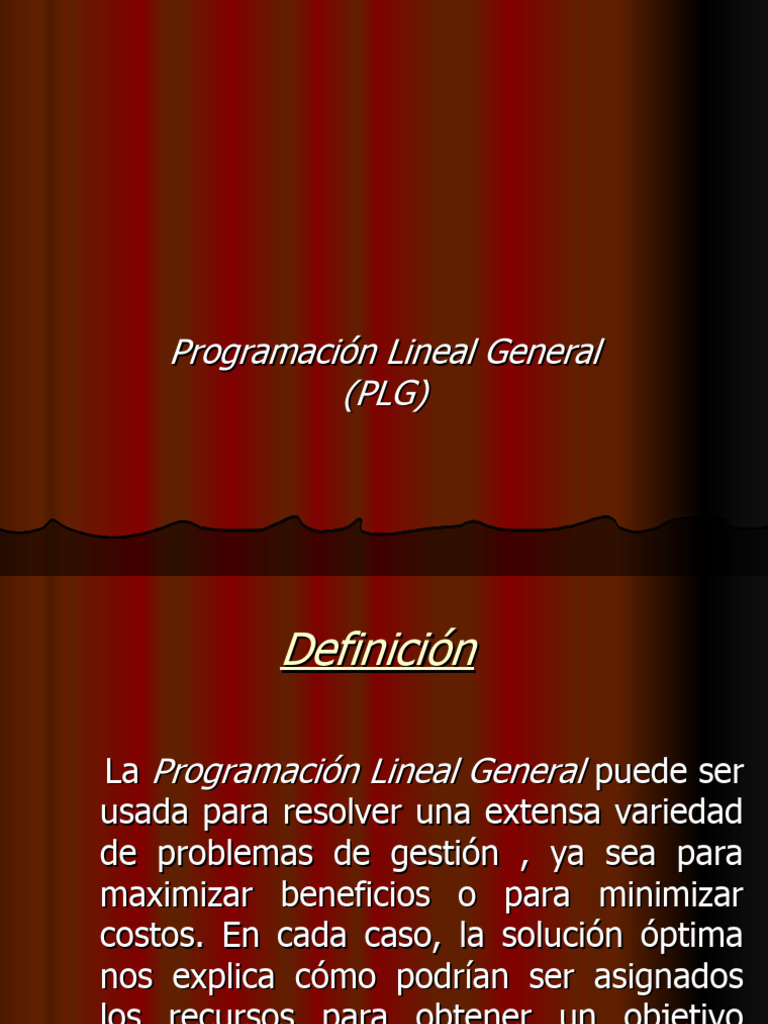 Programación Lineal | PDF | Programación lineal | Matemáticas