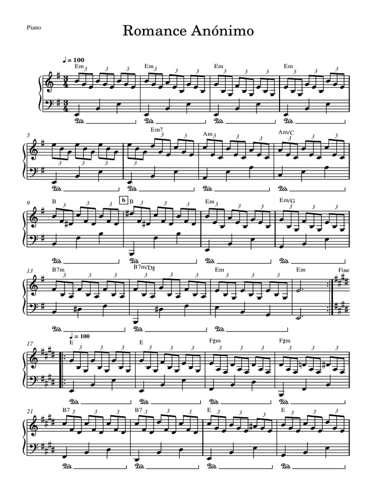 Romance Anonimo Romanza-Piano | PDF | Portable Tools | Brand