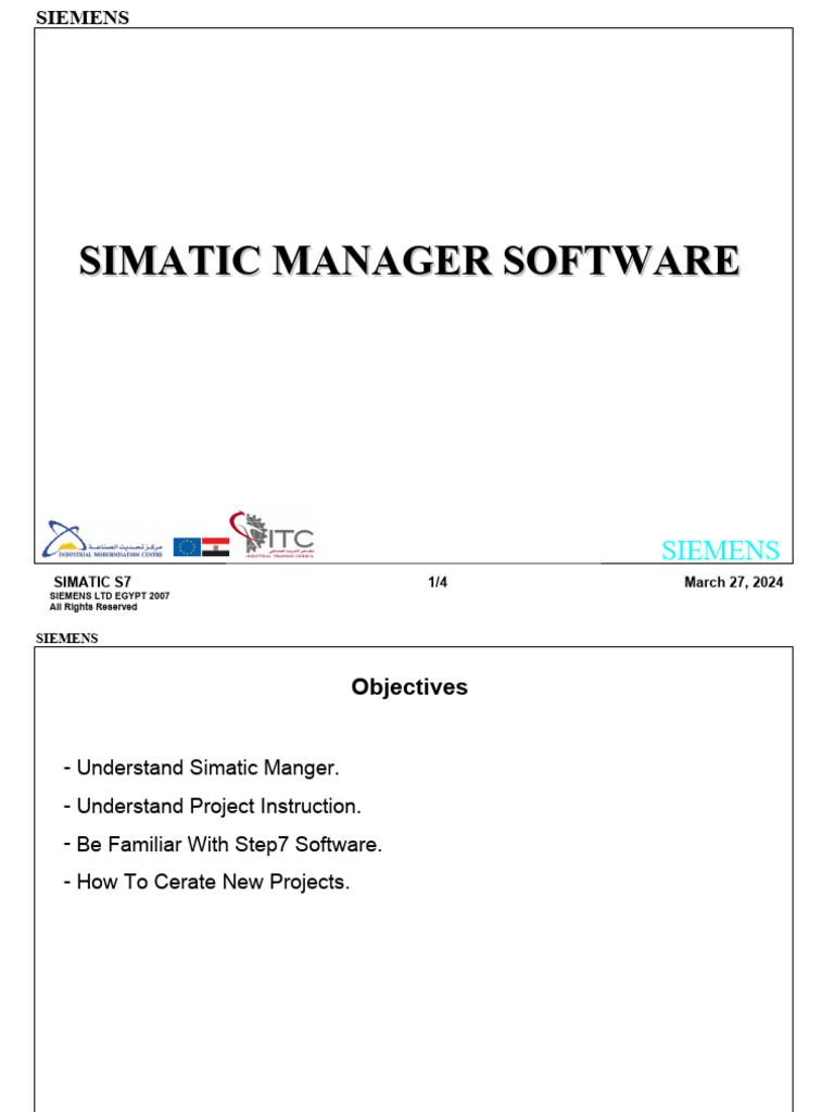 04 Simatic Manager Software Pdf Digital Technology Office Equipment