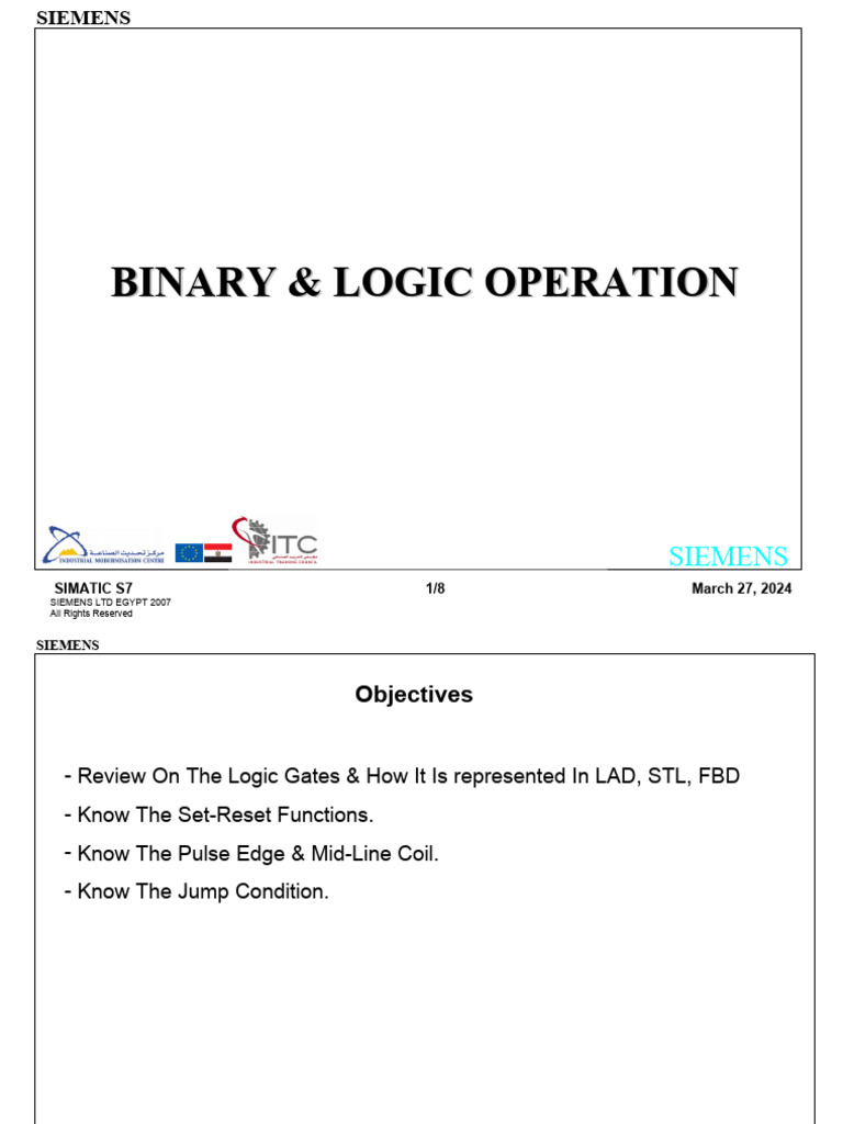 08 - Binary and Logic Operations | PDF