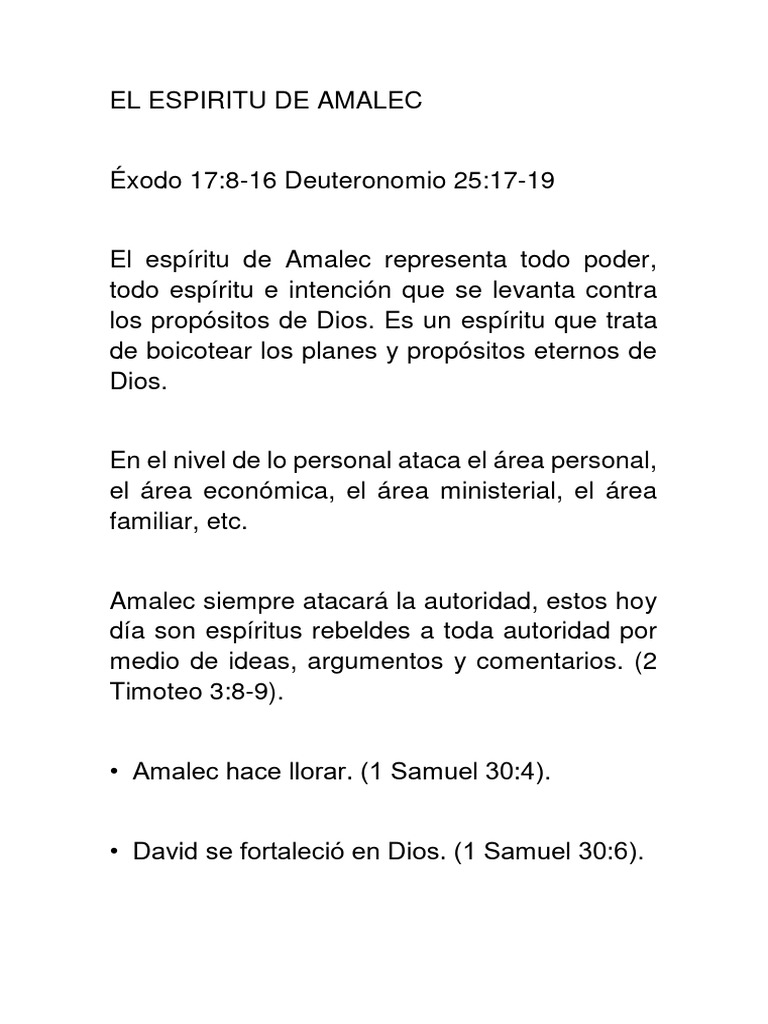 El Espíritu de Amalec J.L | PDF | Saulo