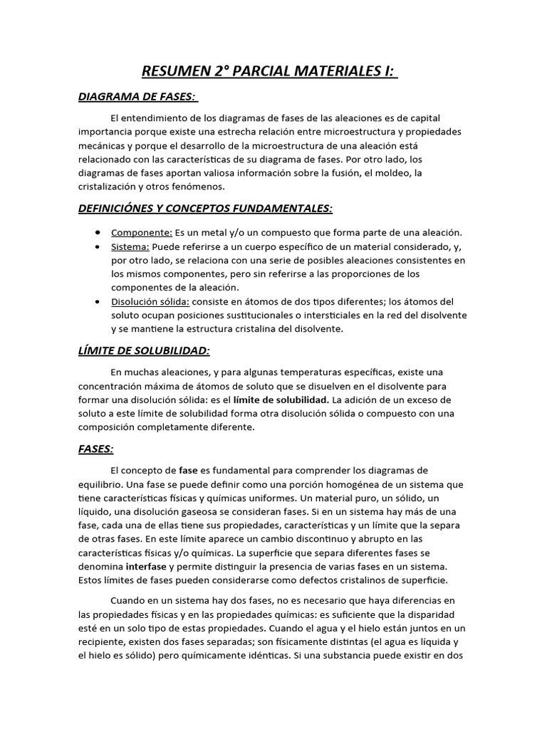 Materiales Segundo Parcial | PDF