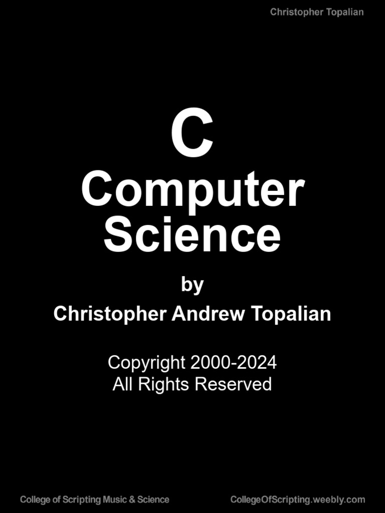 C Computer Science by Christopher Topalian | PDF | Pointer (Computer ...