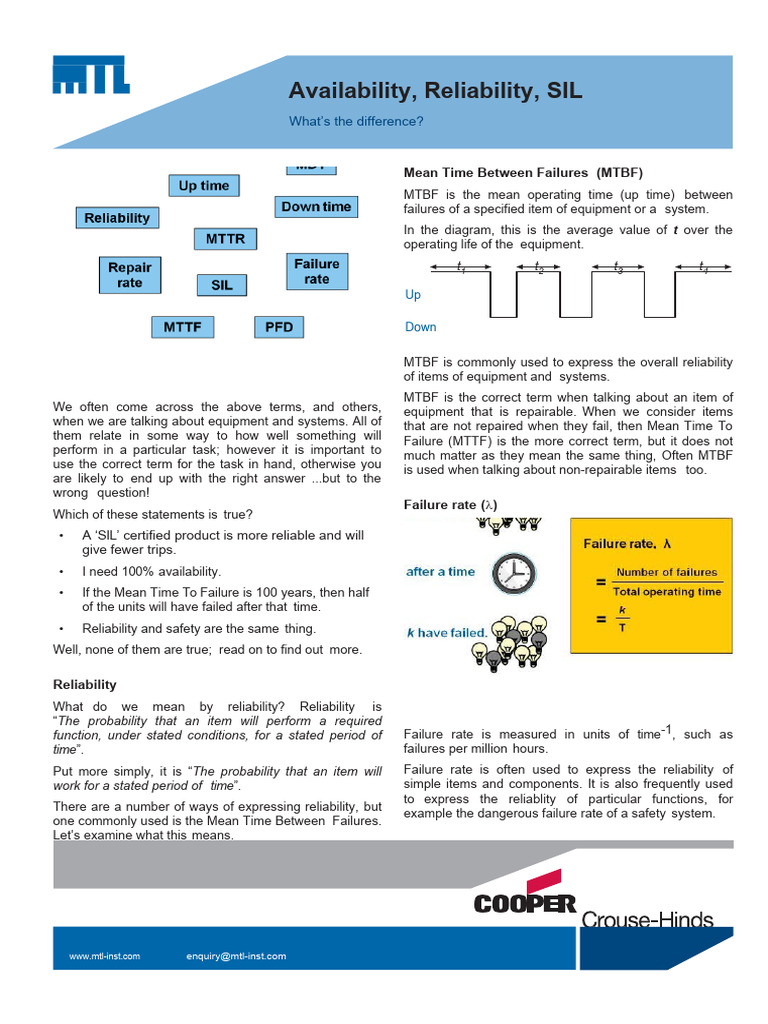 Availability, Reliability, SIL | PDF | Systems Engineering ...