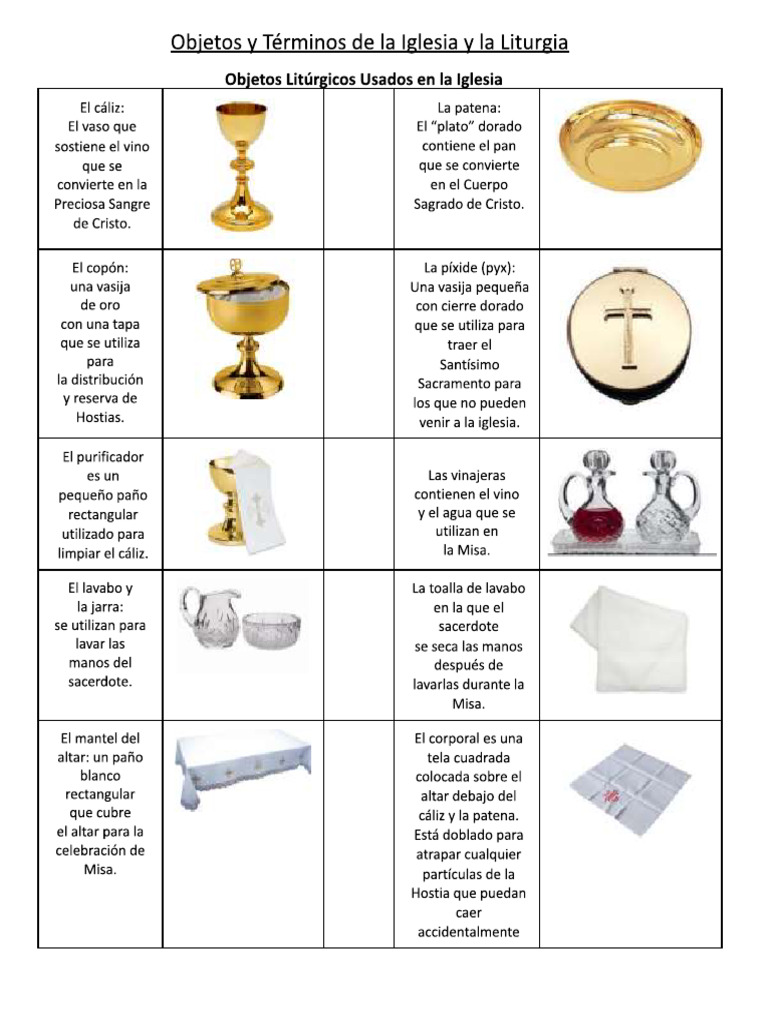 OBJETOS LITURGICOS | PDF