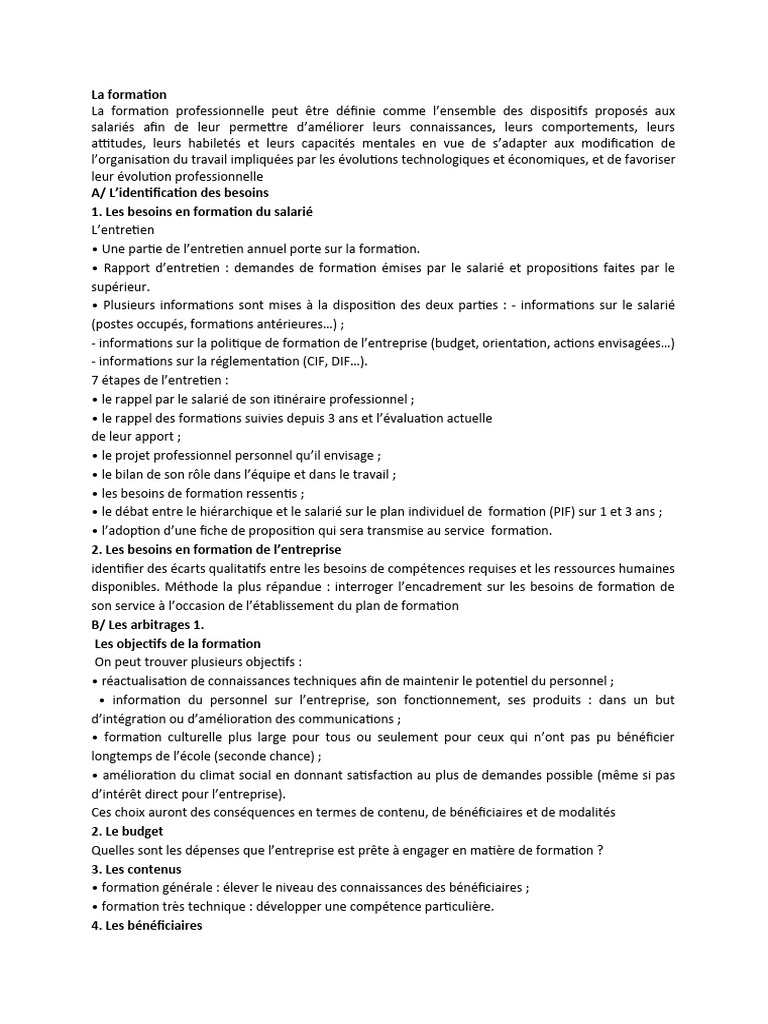 La Formation | PDF