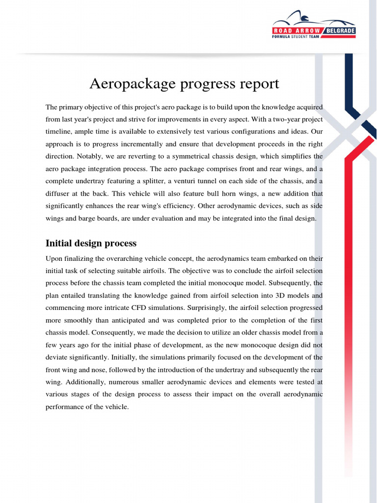 Aeropackage Progress Report | PDF | Flap (Aeronautics) | Aerodynamics