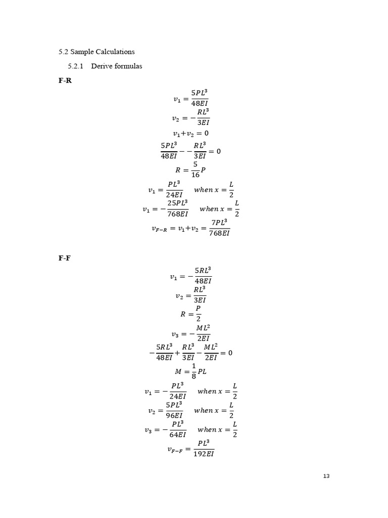 Sample Calculations Lab 2 | PDF