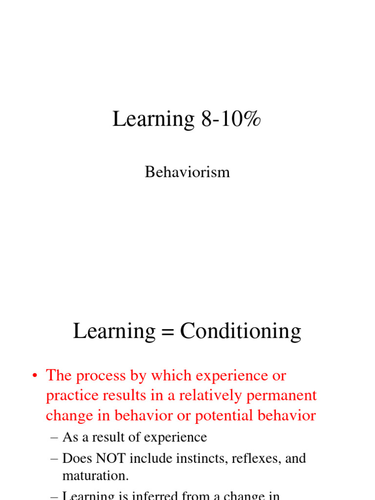 5 Learning Power Point | PDF | Classical Conditioning | Reinforcement