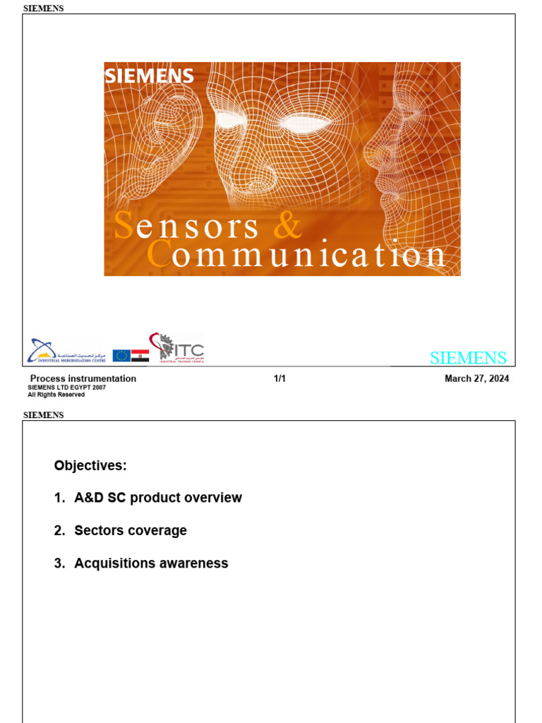 Intro Sensor | PDF | Instrumentation | Siemens
