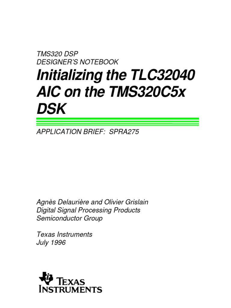Spra 275 | PDF | Sampling (Signal Processing) | Low Pass Filter