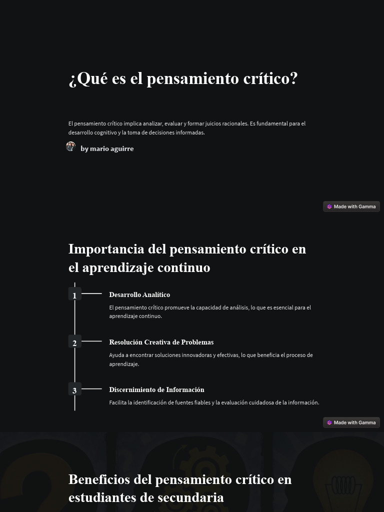 Pensamiento Crítico en Educación Secundaria | PDF | Pensamiento crítico ...