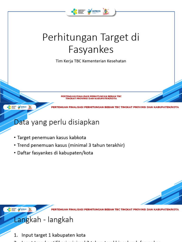 Contoh Perhitungan Beban TBC Di Fasyankes | PDF