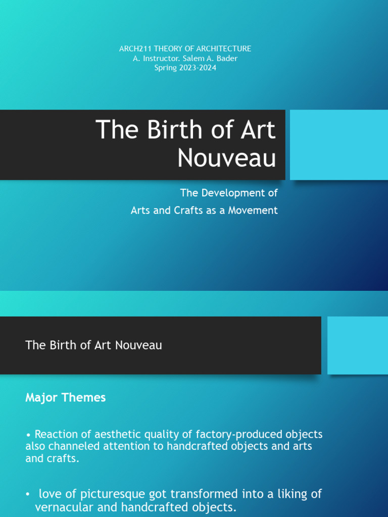 Lecture 4 Arts and Crafts As A Movment | PDF | Art Nouveau | Arts And ...