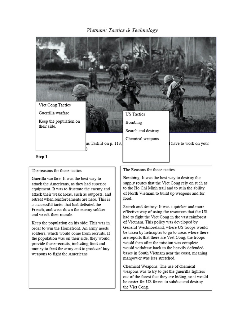 Vietnam Tactics | PDF | Vietnam War | Viet Cong
