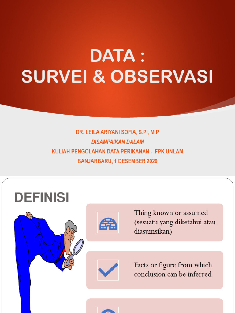 Data Survei Observasi | PDF | Sains & Matematika | Teknologi & Rekayasa