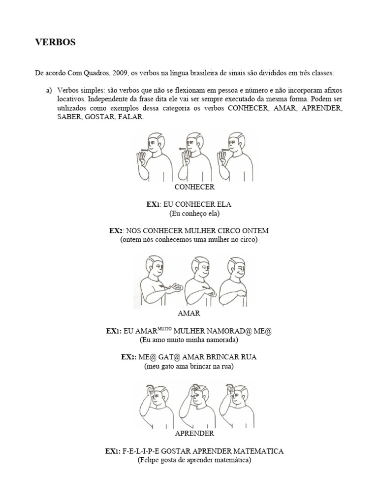 Tipos De Verbos Pdf Linguística Idiomas