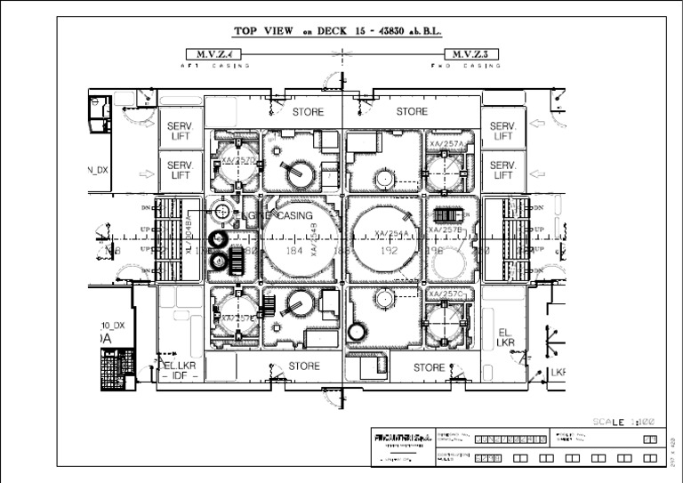 Deck 15 Top View Plan - Ship Blueprint | PDF