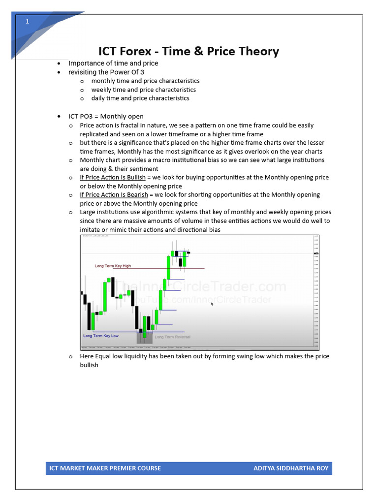 ICT Forex - Time Price & Theory | PDF | Market Trend | Microeconomics