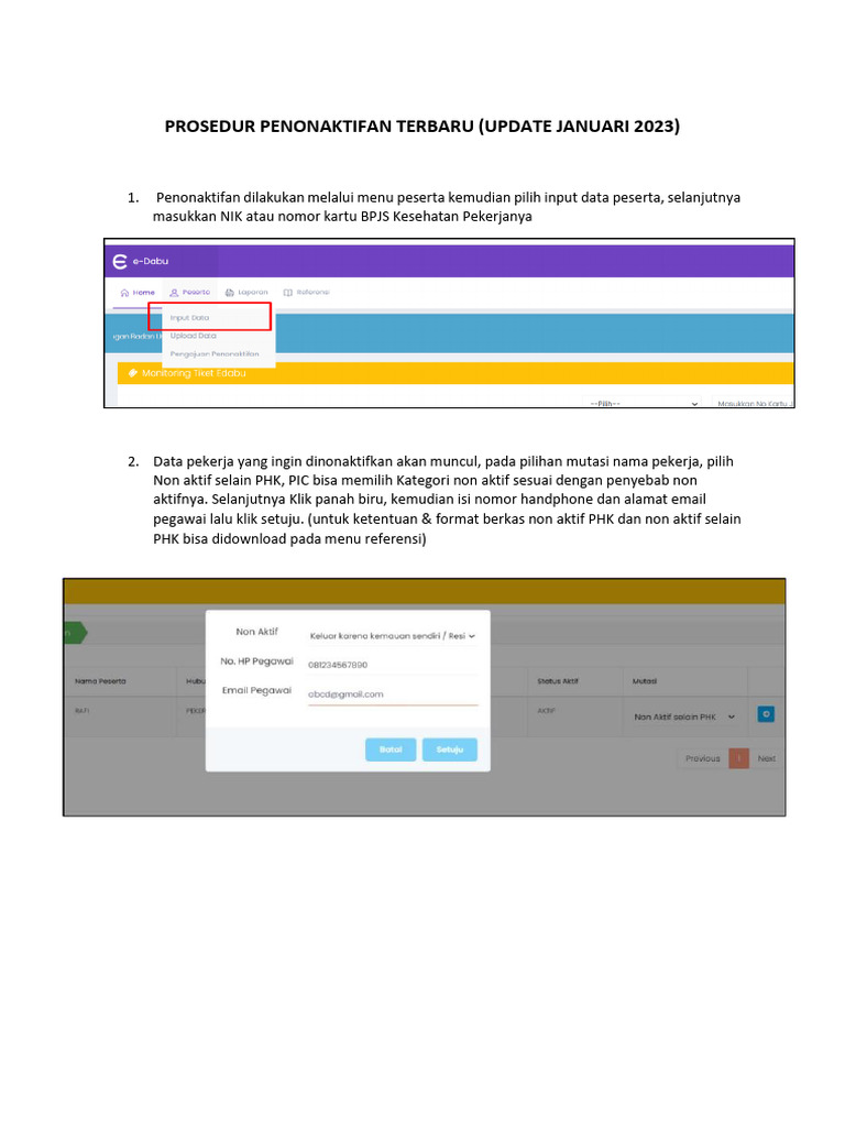 Prosedur Penonaktifan BPJS Kesehatan | PDF | Karier & Perkembangan | Bisnis
