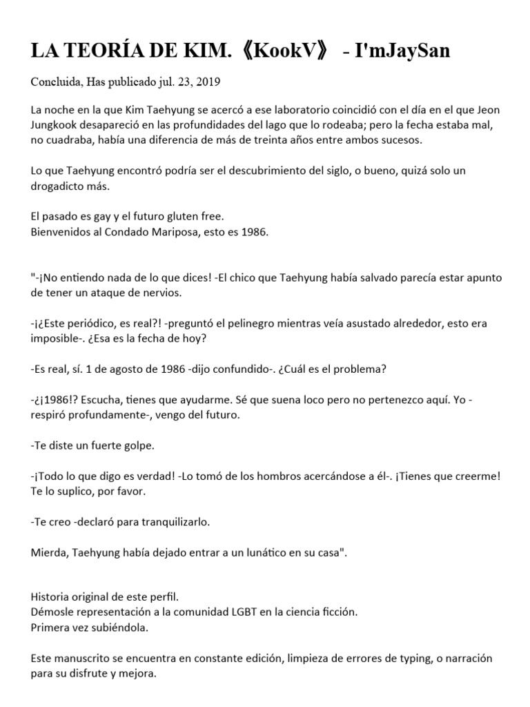 LA TEORÍA DE KIM | PDF