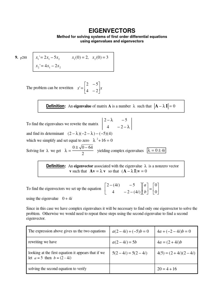 Eigenvectors | Download Free PDF | Eigenvalues And Eigenvectors | Mathematical Concepts