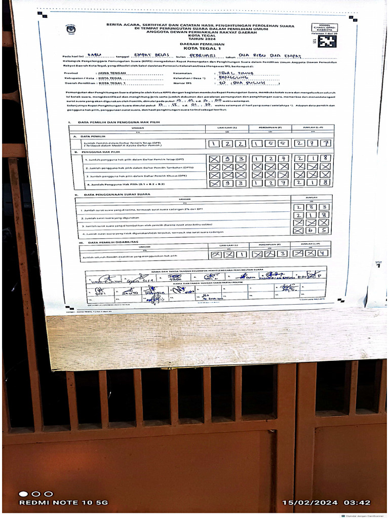 C-Hasil DPRD Kota Tegal | PDF