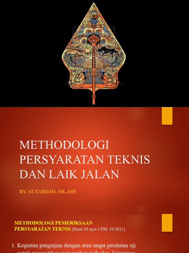 Methodologi Persyaratan Teknis Dan Laik Jalan | PDF