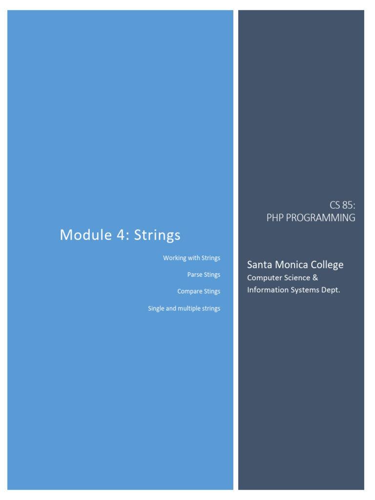 Module4 Strings | Download Free PDF | Regular Expression | String (Computer Science)