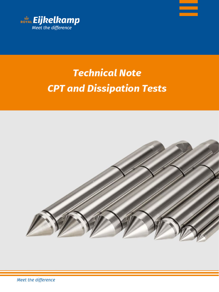 Technical Note CPT and Dissipation Tests | PDF | Porosity | Pressure