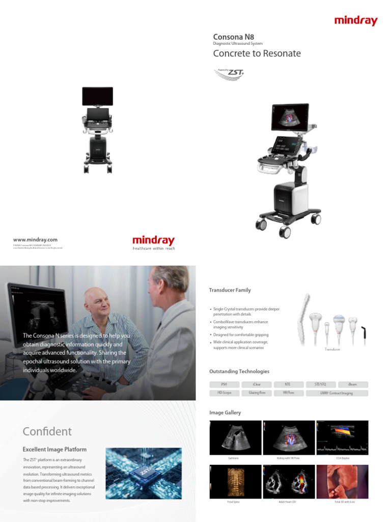 Consona N8 Brochure | PDF | Medical Ultrasound | Clinical Medicine