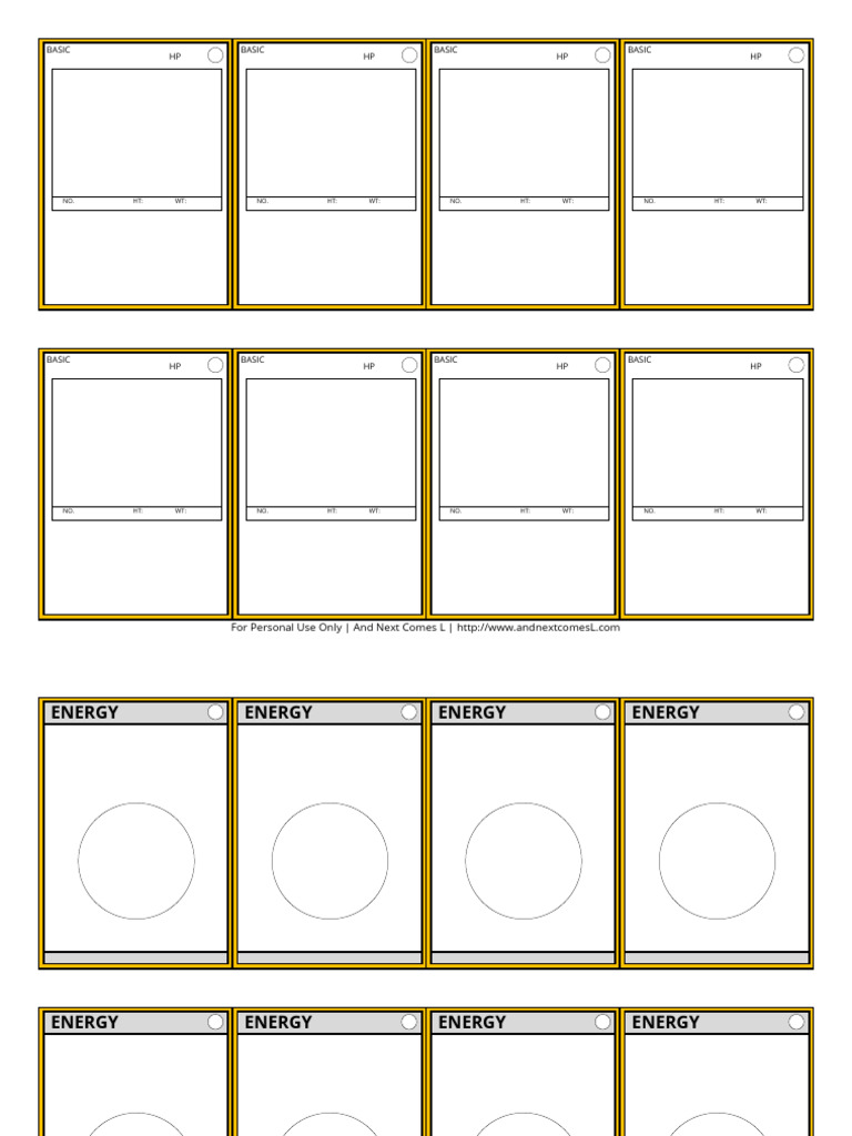 Pokemon Card Templates | PDF | Pokémon | Trading Cards
