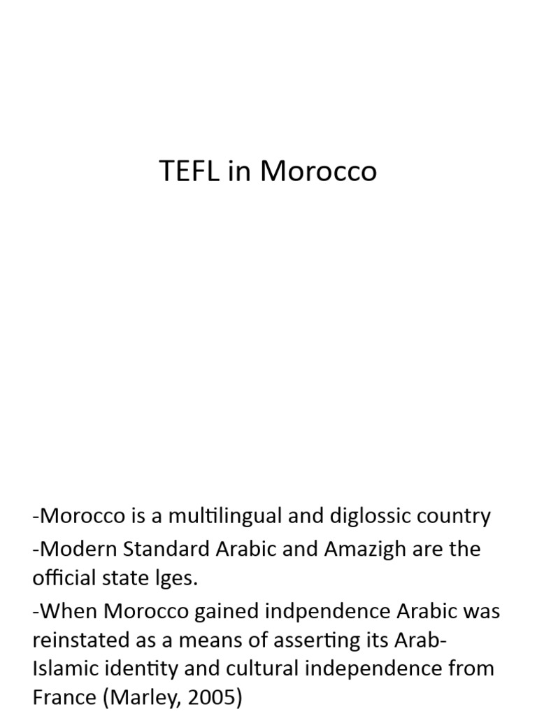 English Teaching in Morocco | PDF | English As A Second Or Foreign ...