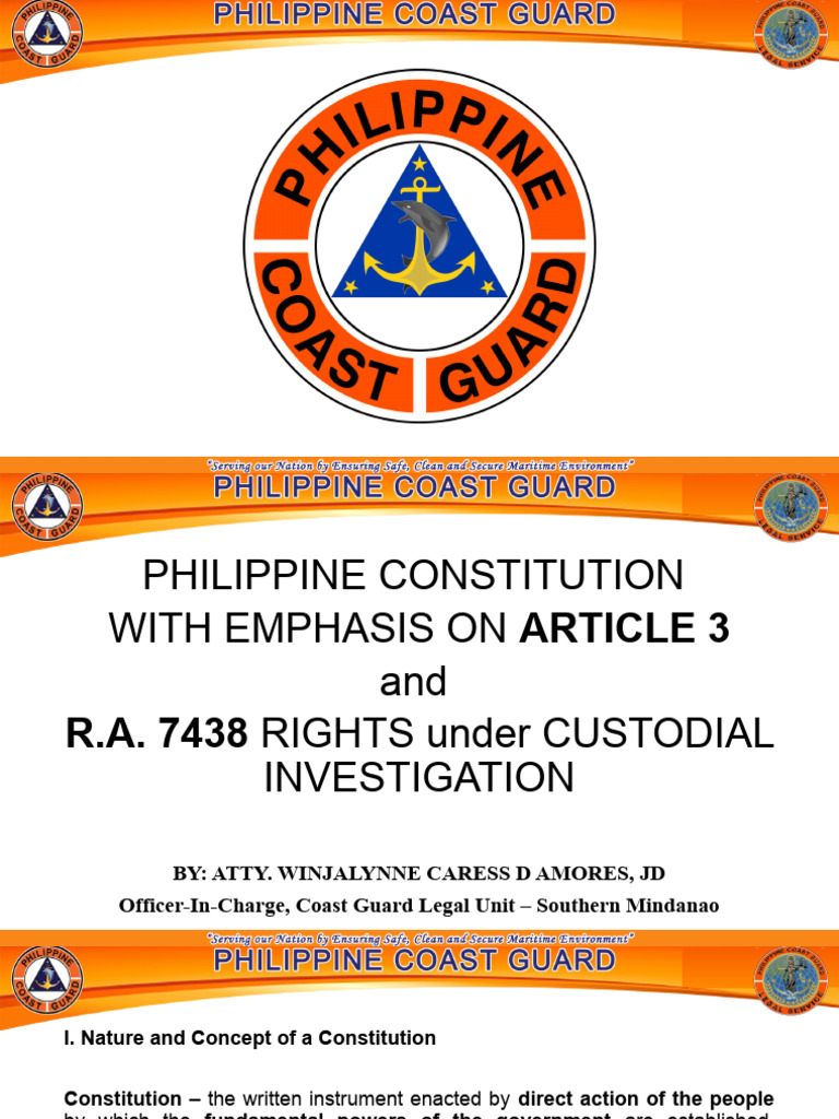 Philippine Constitution and Ra 7438 - Amores | PDF
