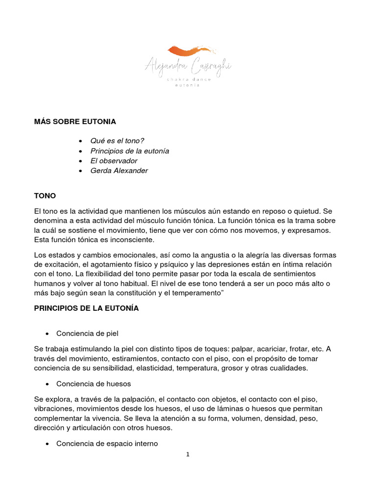 Más Info Sobre Eutonia PDF | PDF | Percepción | Experiencia