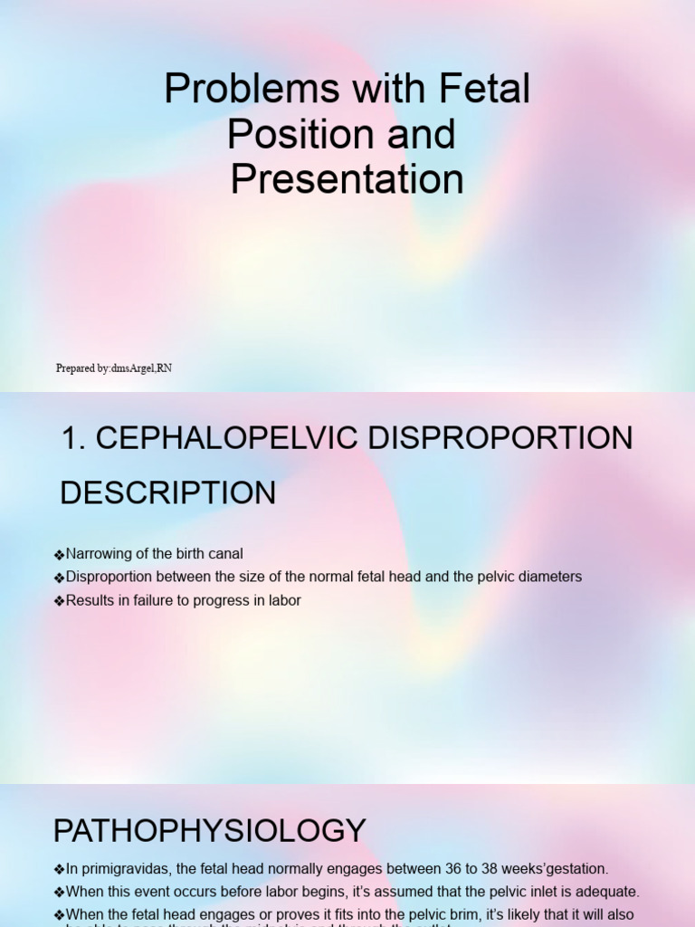 Problems With Fetal Position | PDF | Childbirth | Pelvis