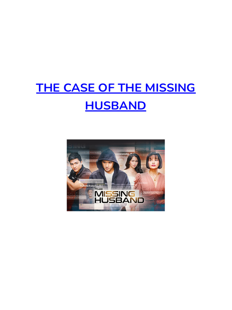 The Missing Husband Case | PDF | Mystery, Thriller & Crime Fiction