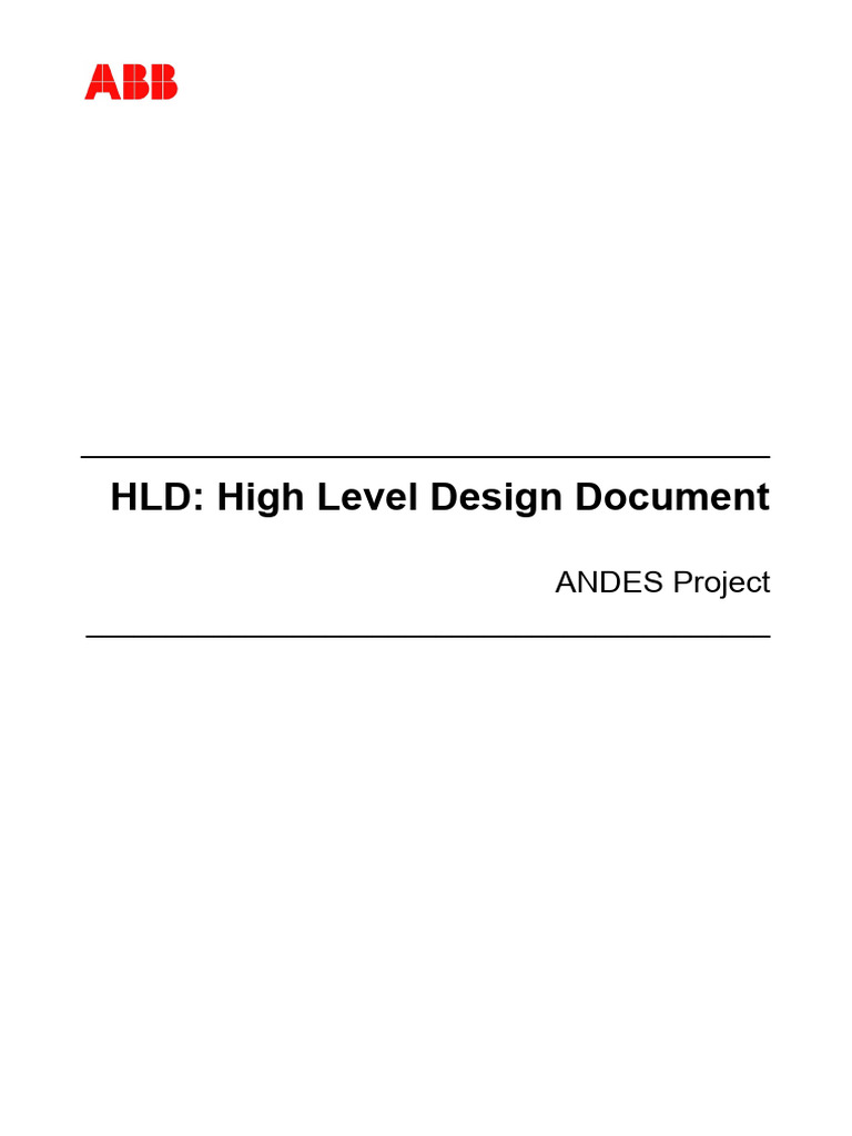 ANDES - HLD High Level Design Document (V1) | PDF | Enterprise Resource ... ANDES - HLD High Level Design Document (V1) | PDF | Enterprise Resource ...