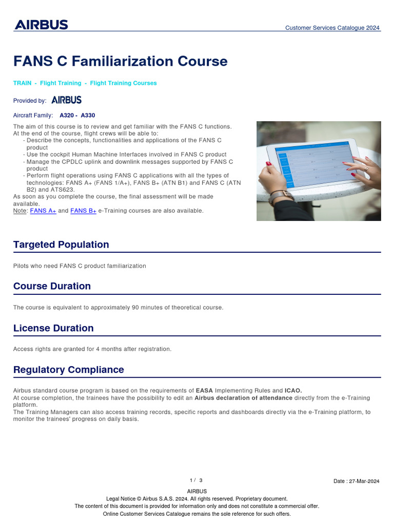 FANS C Familiarization Course Overview | PDF | Aviation
