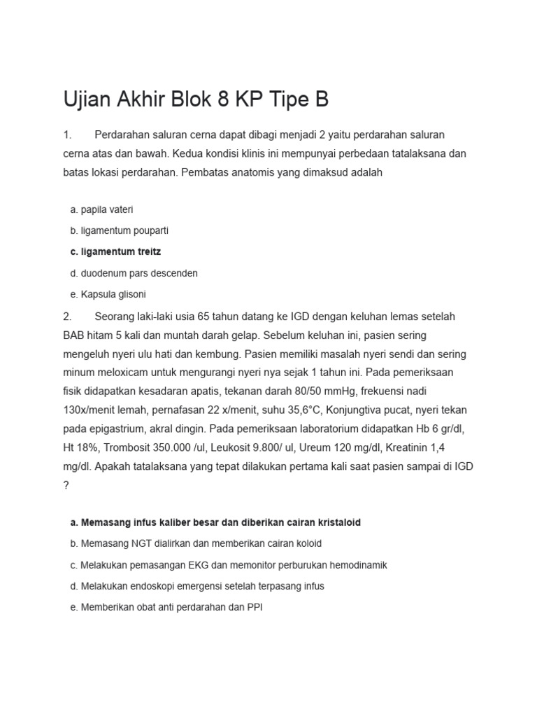 Ujian Akhir Blok 8 KP Tipe B | PDF | Pengembangan Diri | Sains & Matematika