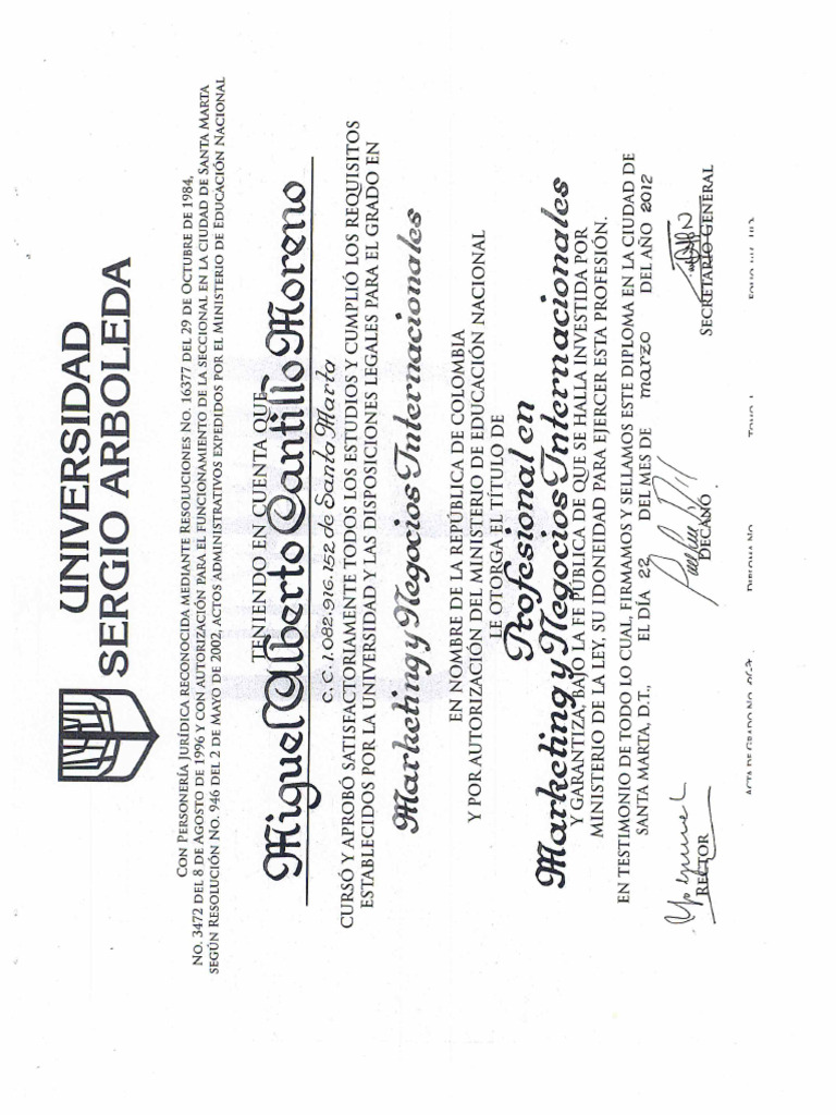 Diploma Pregrado | PDF