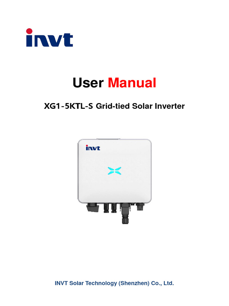 XG1-5KTL-S Solar Inverter User Manual | PDF | Photovoltaics | Electrical Connector
