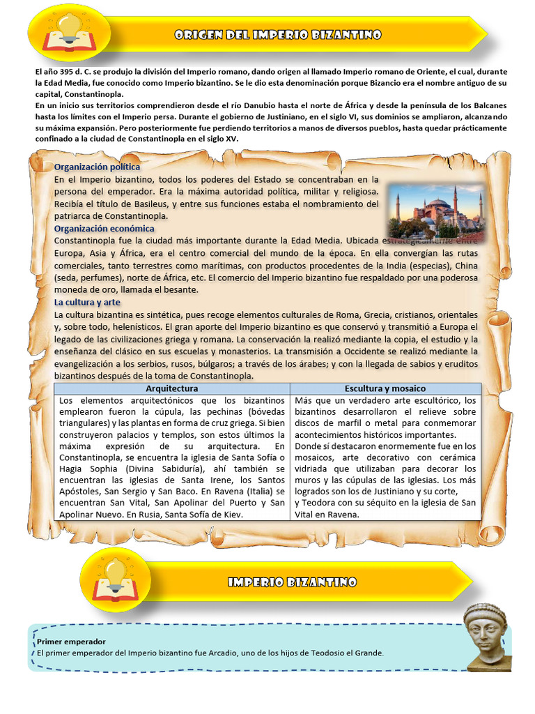 Sesion 3 - Uni 1 - 2° Sec. - Ficha Act. | PDF | imperio Bizantino ...