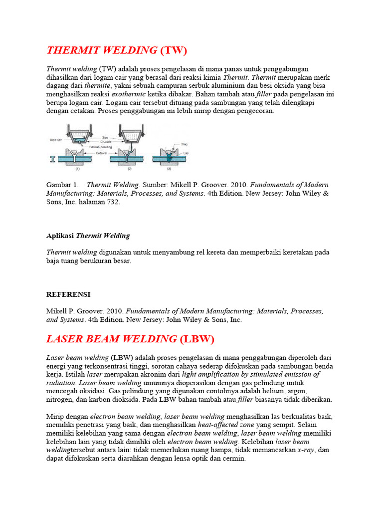 Thermit Welding | PDF