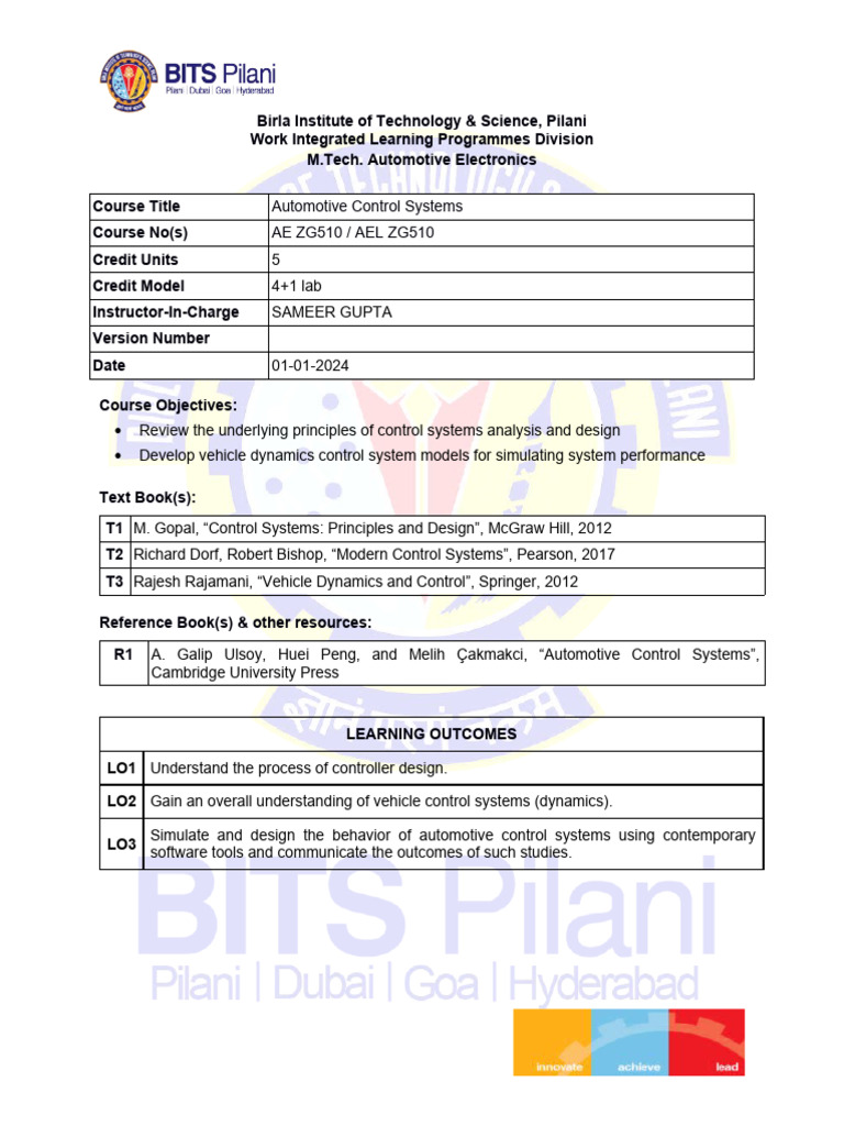 Ae ZG510 Course Handout | Download Free PDF | Simulation | Engineering