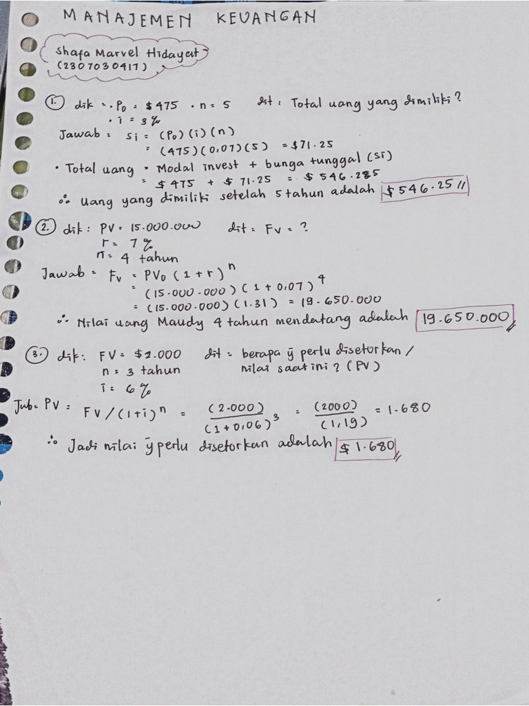 Tugas 1 - Value Money | PDF