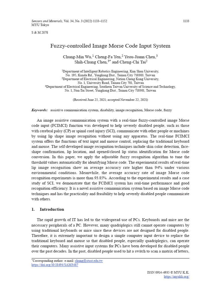 Morse Code Input System | PDF | Computer Vision | Rgb Color Model