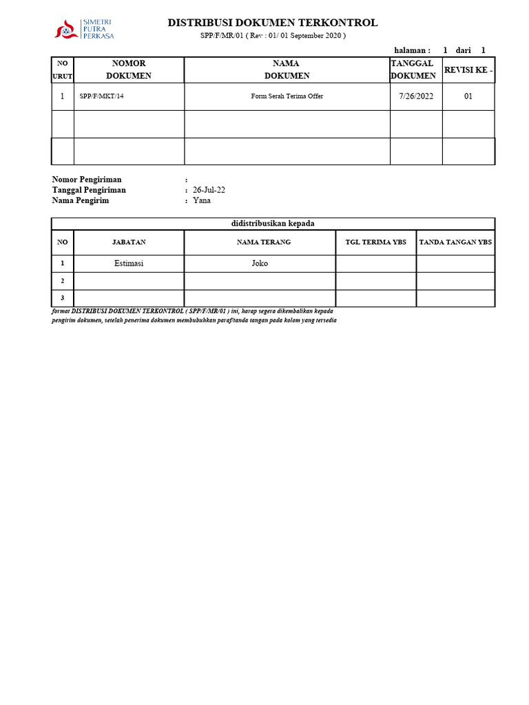 Transaksi Dokumen Estimasi SPP | PDF