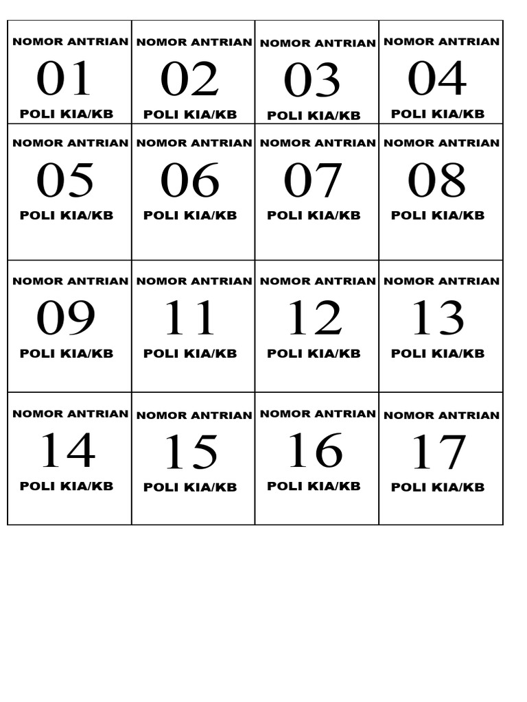 Nomor Antrian Poli PKM | PDF