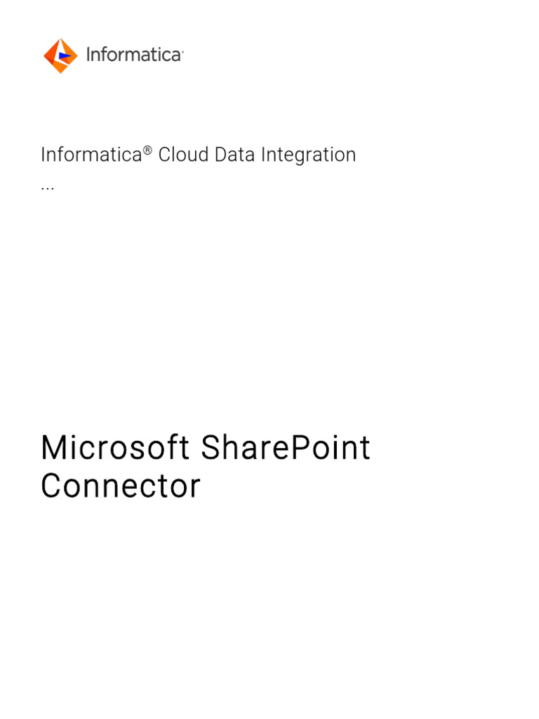 IC MicrosoftSharePointConnector en | PDF | Share Point | Cloud Computing